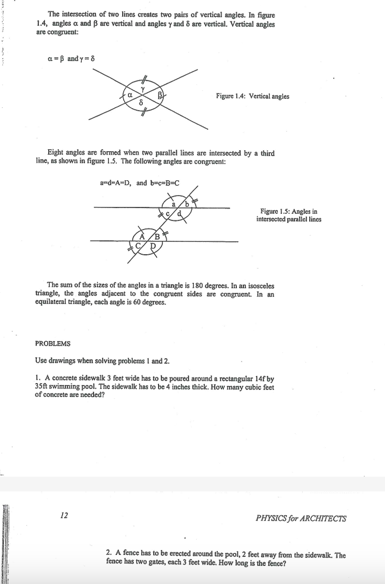 Solved The intersection of two lines creates two pairs of | Chegg.com