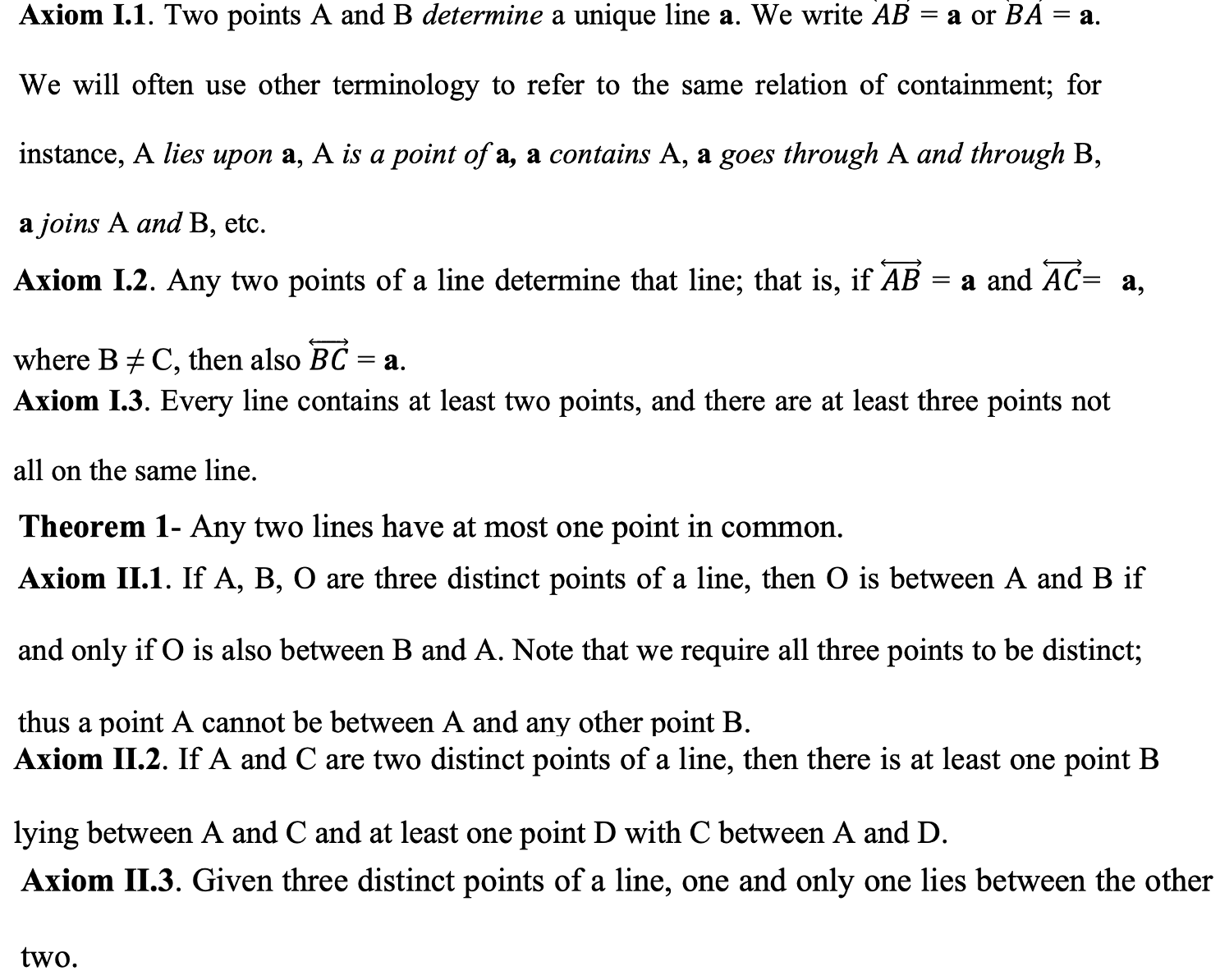 Axiomatic Geometry:Prove this theorem:(Given A, ﻿O, | Chegg.com