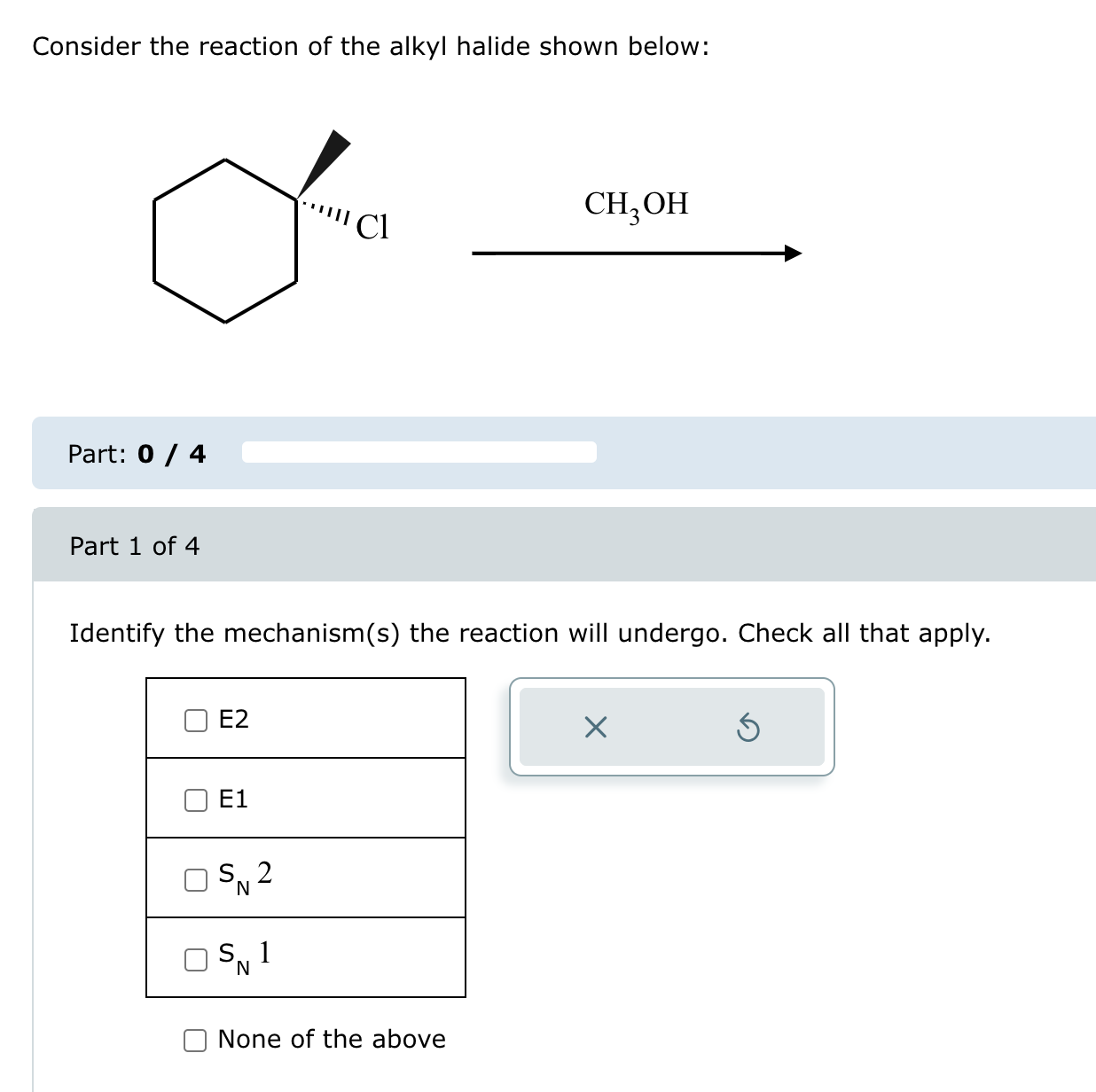 Solved Consider the reaction of the alkyl halide shown | Chegg.com