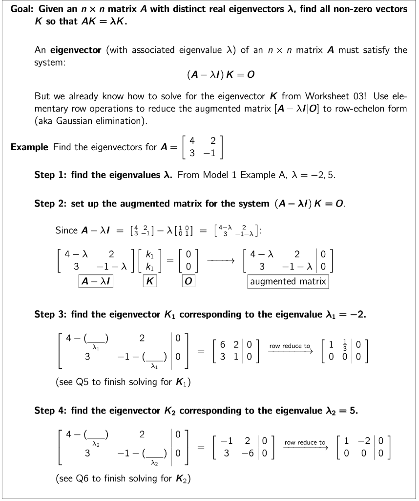 Solved Goal: Given an n x n matrix A with distinct real | Chegg.com