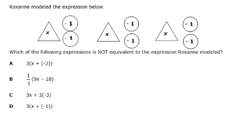 Solved Roxanne modeled the expression below. Which of the | Chegg.com