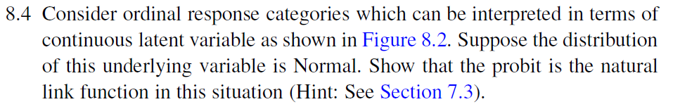 8.4 Consider ordinal response categories which can be | Chegg.com