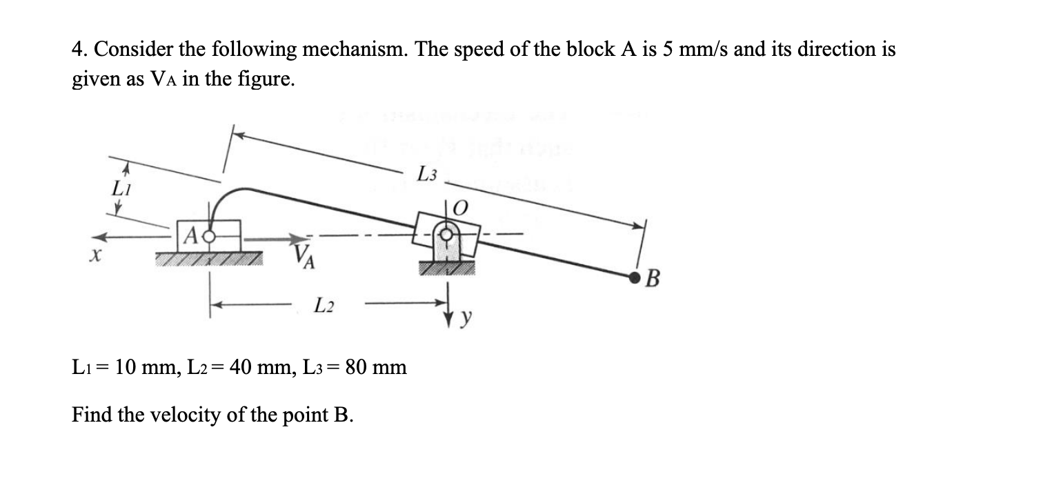 Solved 4. Consider the following mechanism. The speed of the | Chegg.com