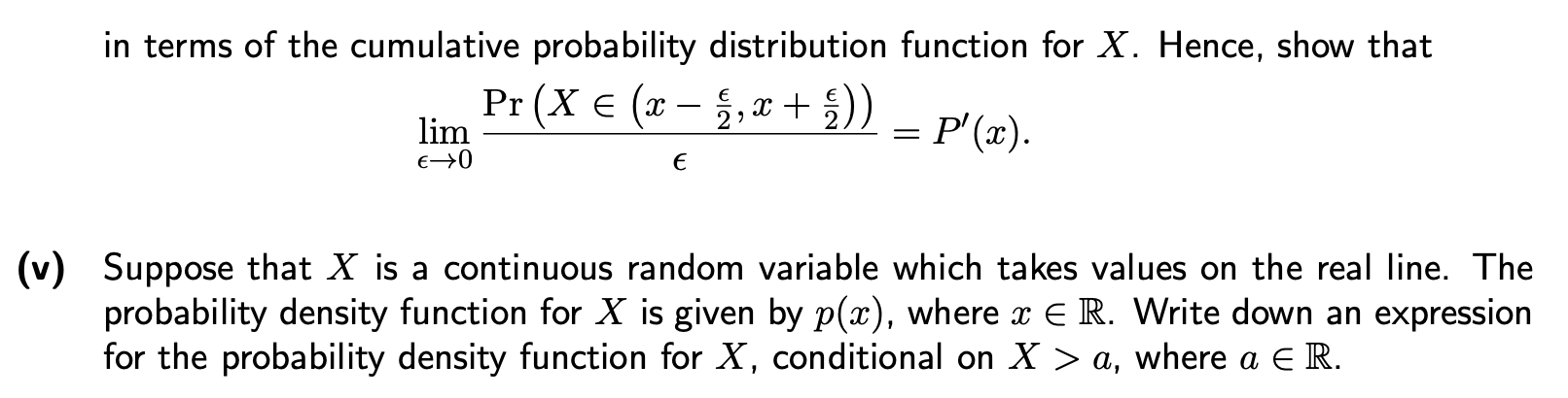 Solved iii) Suppose that X is a discrete random variable | Chegg.com