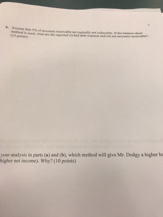 Assume That 5 Of Accounts Receivable Are Typically Chegg