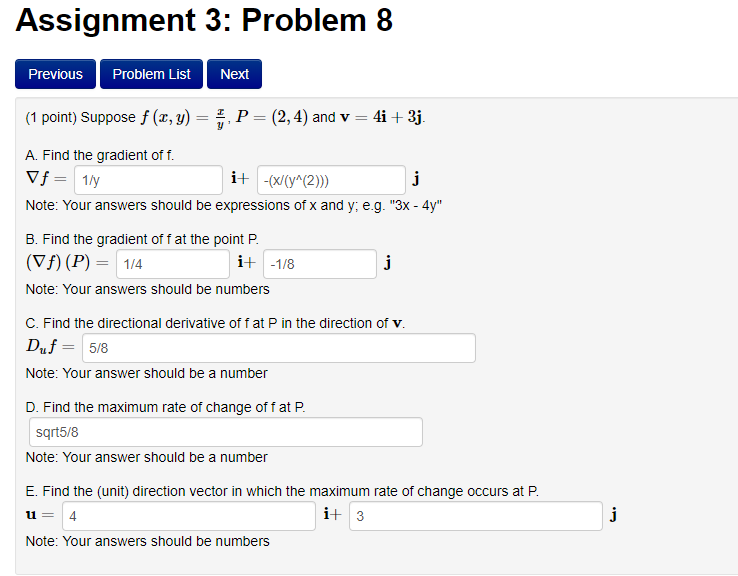 Solved Assignment 3: Problem 8 PreviouS Problem List Next (1 | Chegg.com