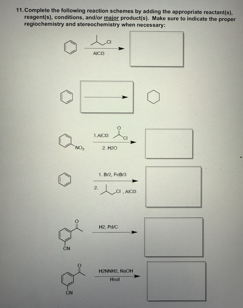 Solved by an EXPERT Complete the following reaction schemes by adding the | Chegg.com