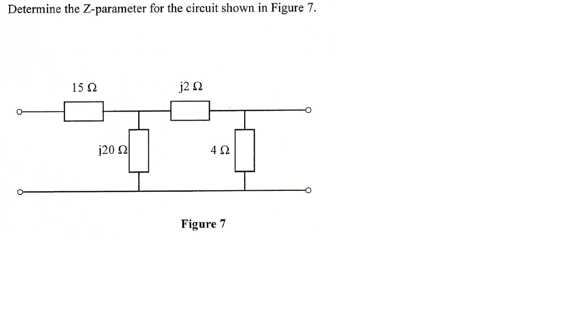 Solved Determine the Z-parameter for the circuit shown in | Chegg.com
