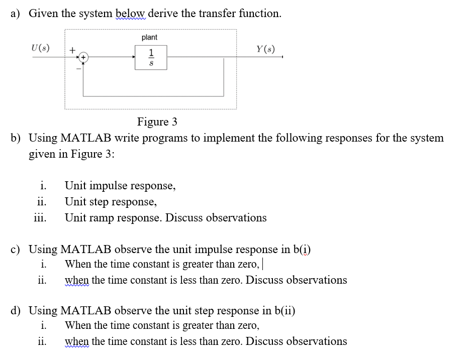 Solved a) Given the system below derive the transfer | Chegg.com