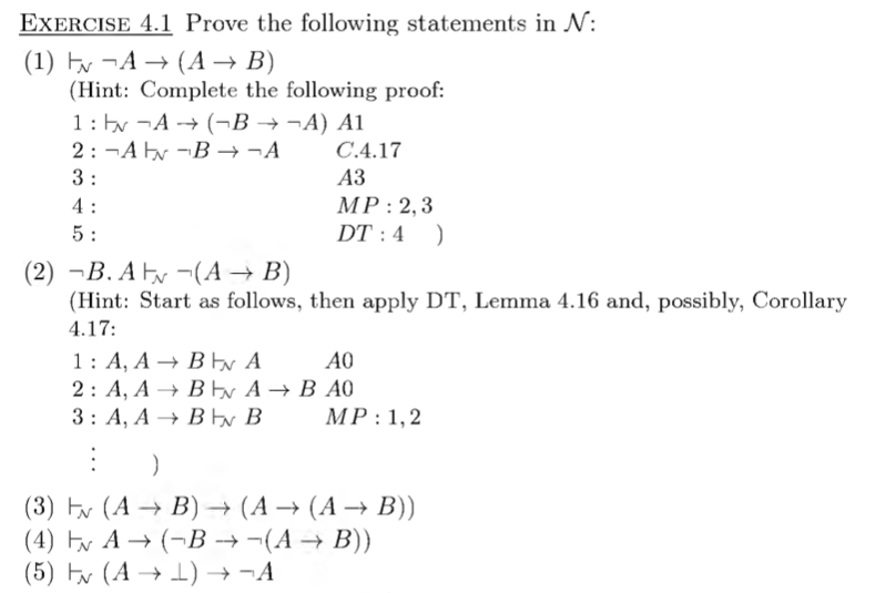 Solved EXERCISE 4.1 Prove the following statements in N : | Chegg.com