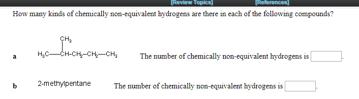 Solved How many kinds of chemically non-equivalent hydrogens | Chegg.com