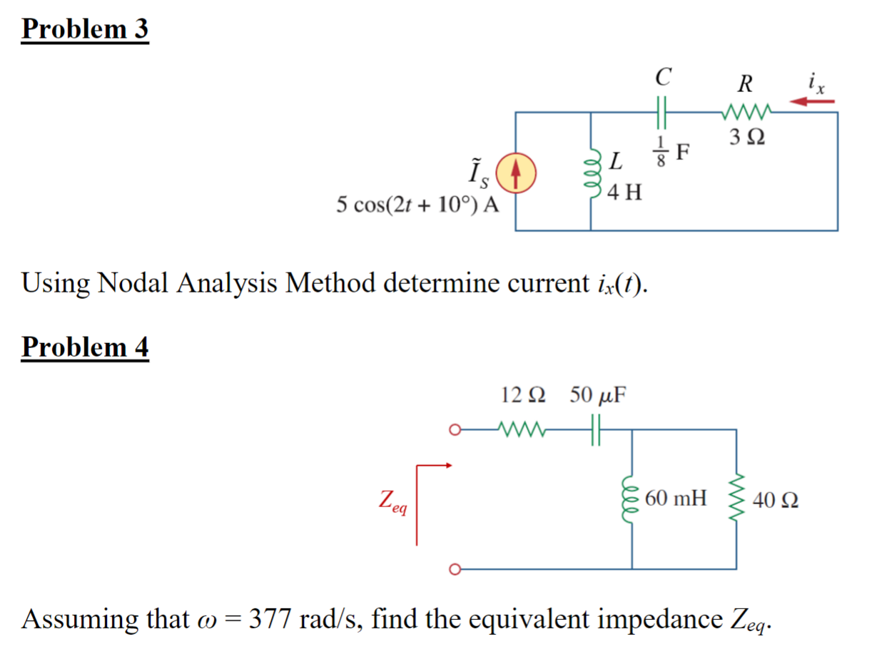 Solved Using Nodal Analysis Method Determine Current Ix T