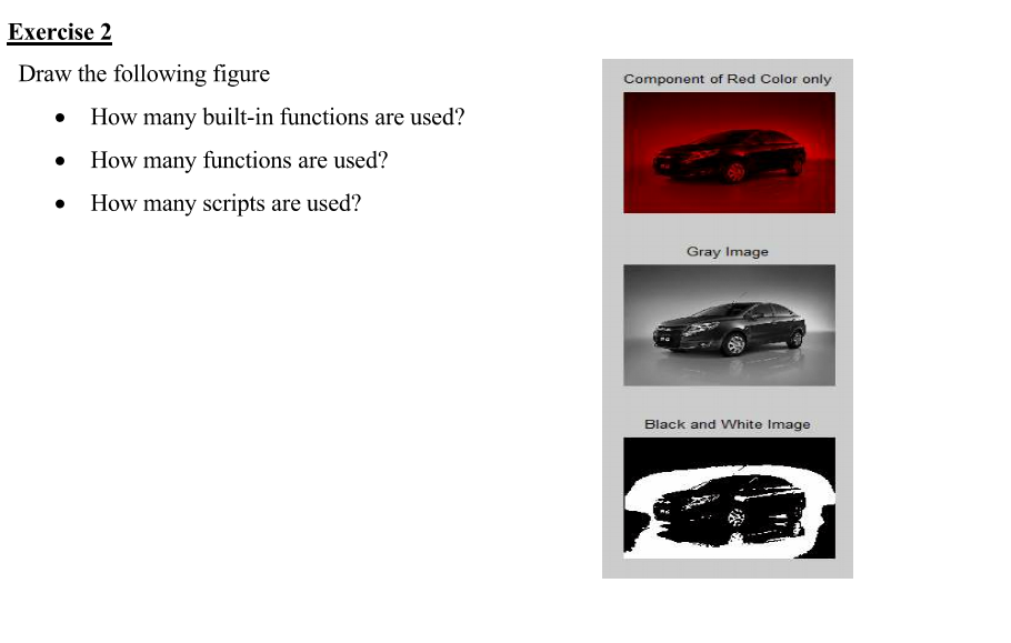 Solved Exercise 2 Component of Red Color only . Draw the | Chegg.com