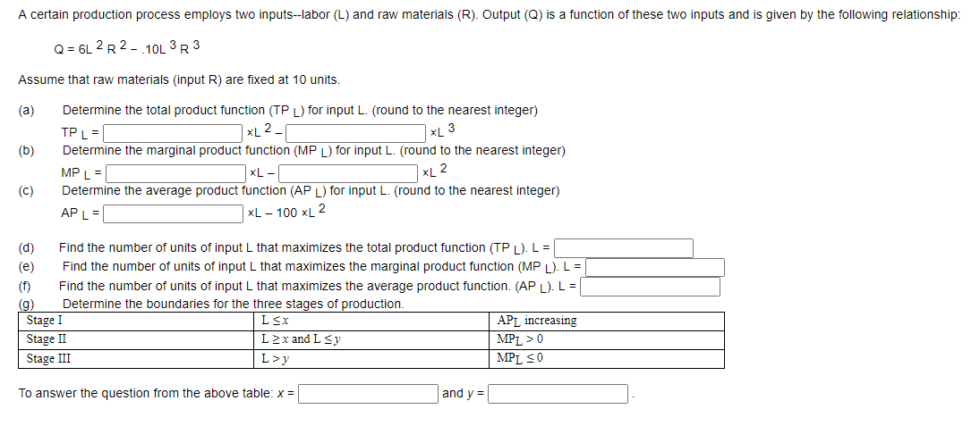 Solved A certain production process employs two | Chegg.com