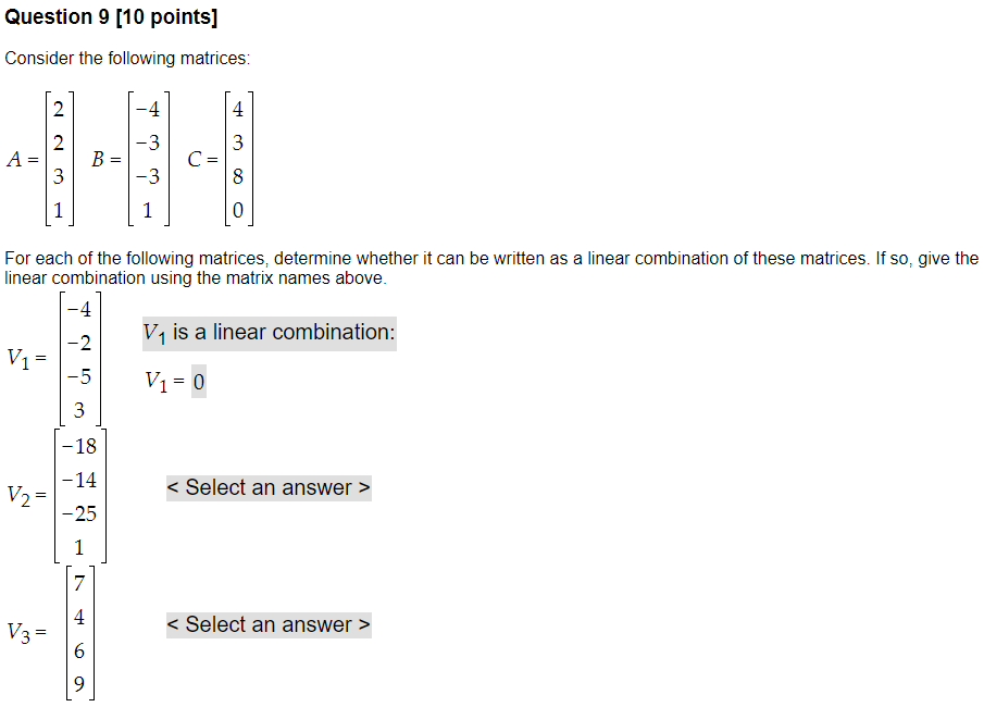 Solved Question 9 [10 points] Consider the following | Chegg.com