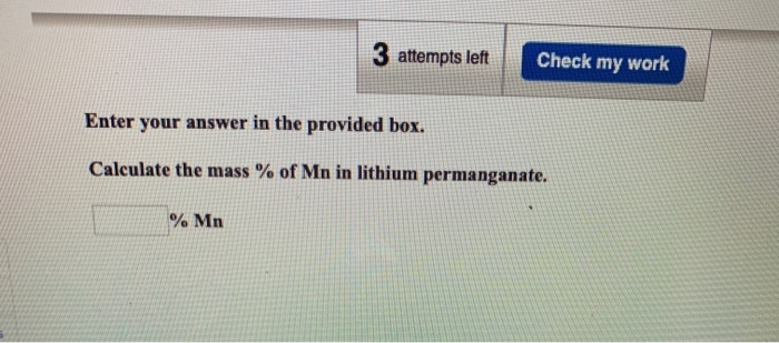 Solved 3 attempts left Check my work Enter your answer in | Chegg.com
