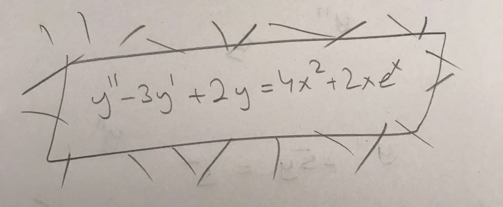 Solved y"-3y' + 2y = 4x² + 2x el | Chegg.com