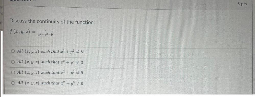 Discuss the continuity of the function: | Chegg.com