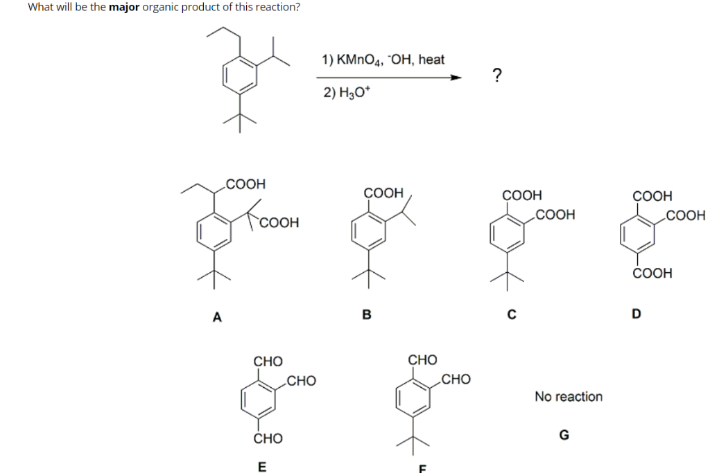 Solved What will be the major organic product of this | Chegg.com
