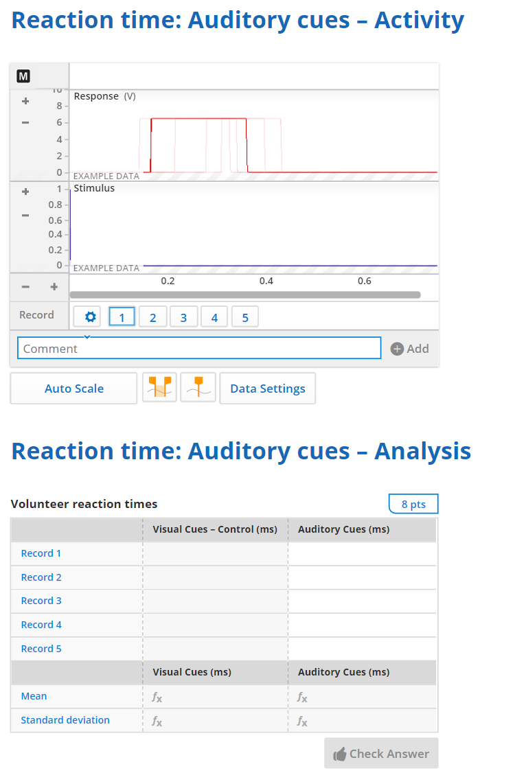 Reaction time: Distraction - Activity | М + Response | Chegg.com