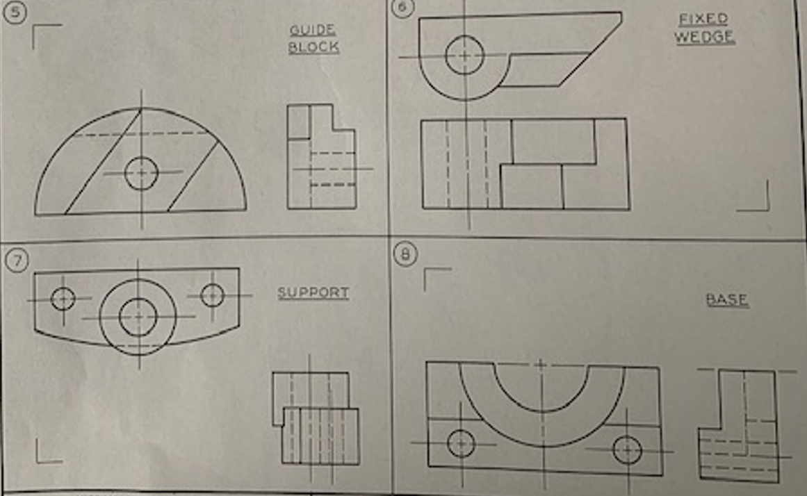 Solved First, complete the missing view for each. #5, #8 | Chegg.com