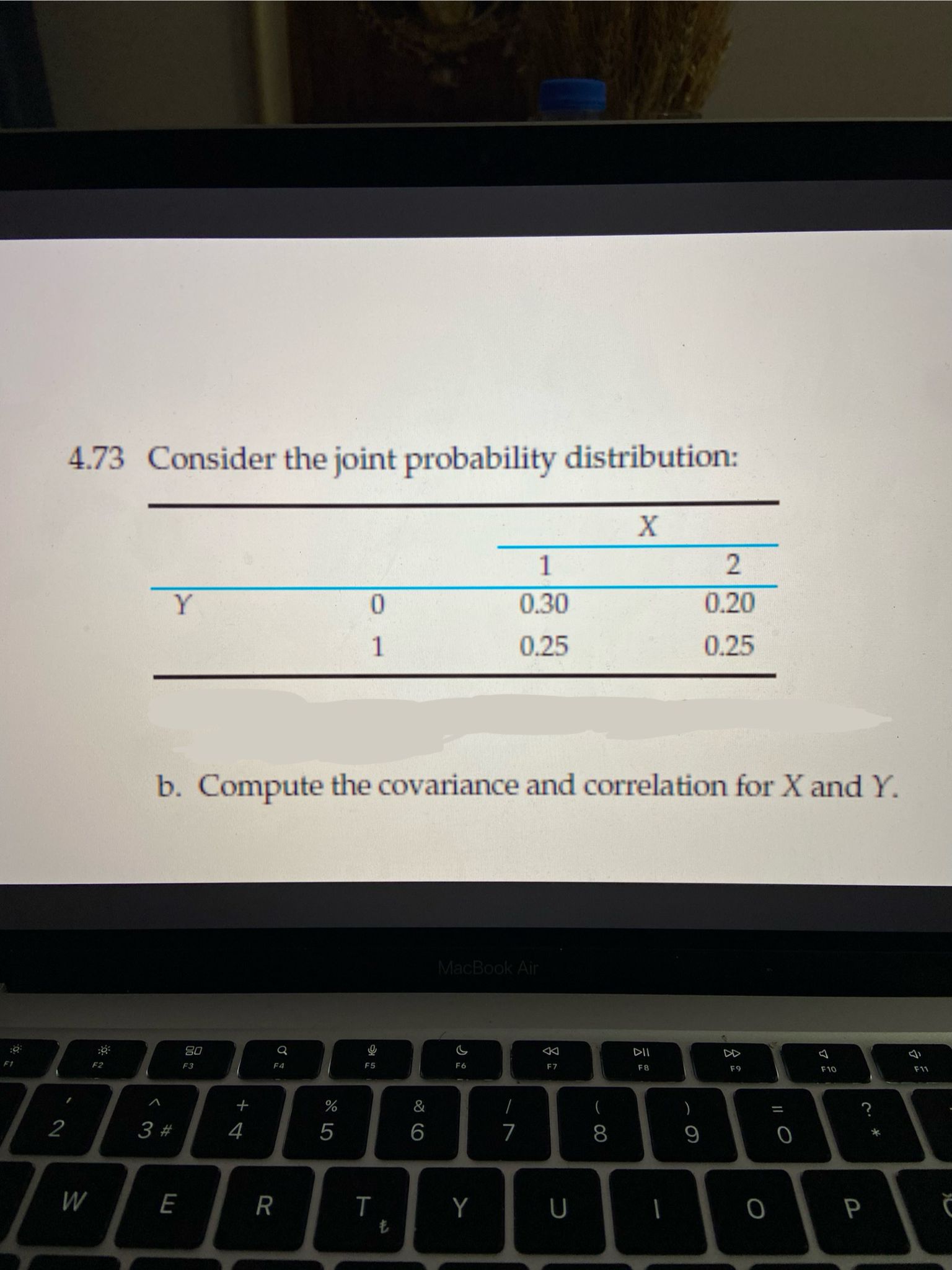 Solved 4.73 ﻿Consider the joint probability distribution:b. | Chegg.com