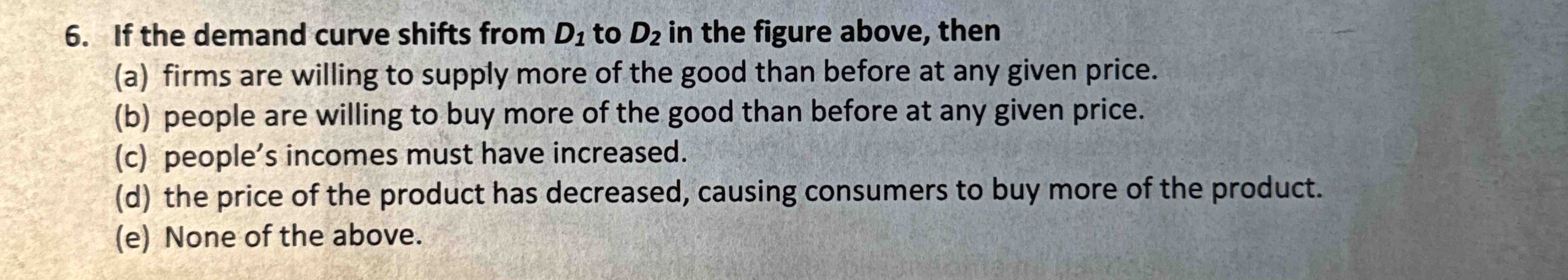 Solved If the demand curve shifts from D1 ﻿to D2 ﻿in the | Chegg.com