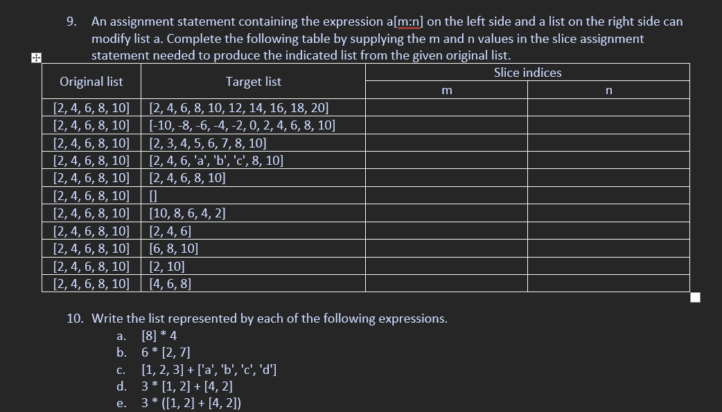 Solved 9. An assignment statement containing the expression | Chegg.com