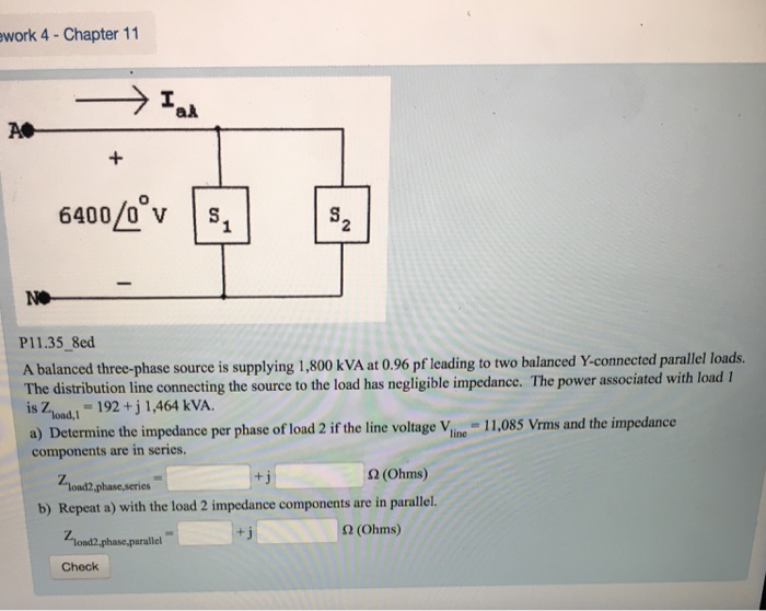 Solved A balanced three-phase source is supplying 1, 800 kVA | Chegg.com