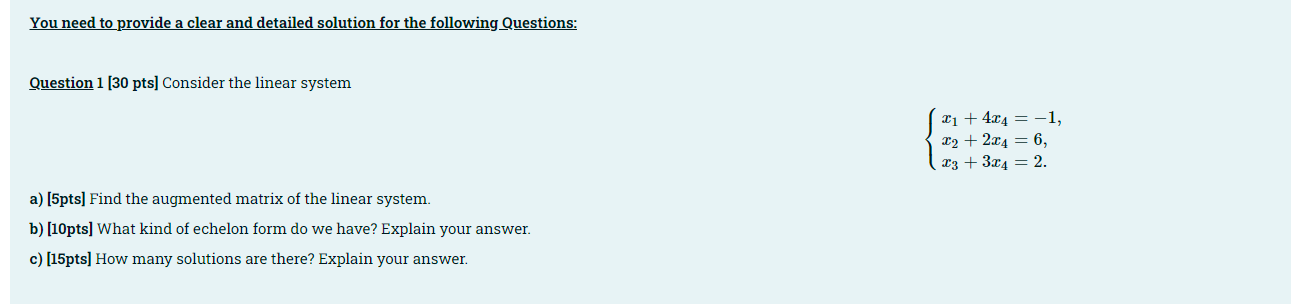 Solved You need to provide a clear and detailed solution for | Chegg.com