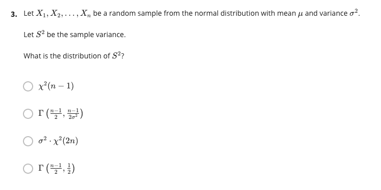 Solved 3. Let X1, X2, ..., X, be a random sample from the | Chegg.com