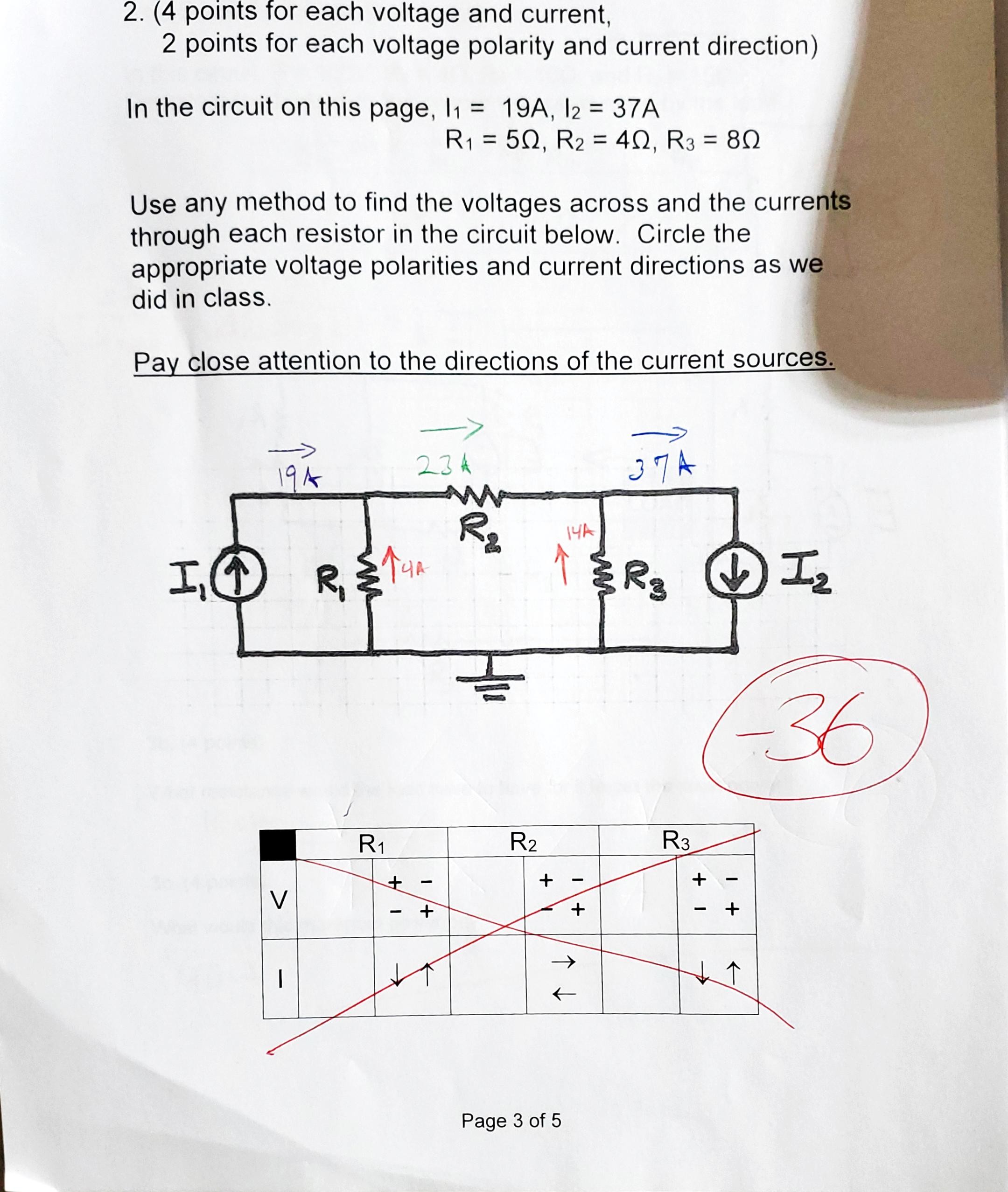 Solved 2. (4 points tor each voltage and current, 2 points | Chegg.com