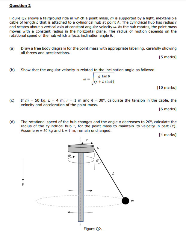 Solved Question 2 Figure 22 shows a fairground ride in which | Chegg.com Solved Question 2 Figure 22 shows a fairground ride in which | Chegg.com