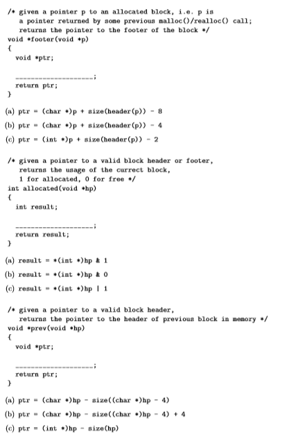 Solved Consider an implicit-list based allocator and memory | Chegg.com