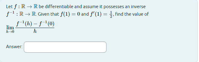 Solved Let f:R→R be differentiable and assume it possesses | Chegg.com