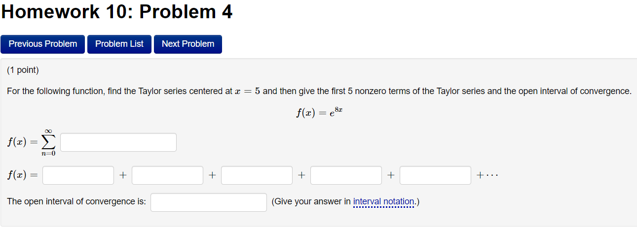Solved Homework 10: Problem 4 Previous Problem Problem List | Chegg.com Solved Homework 10: Problem 4 Previous Problem Problem List | Chegg.com