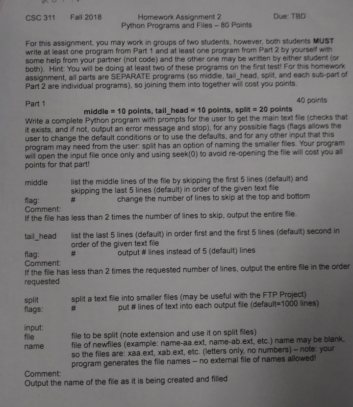 Solved CSC 311 Fall 2018 Homework Assignment 2 Due: TeD | Chegg.com