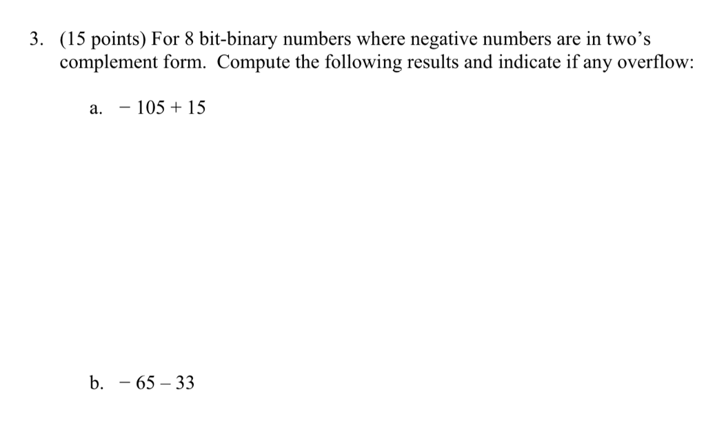 Solved 3. (15 points) For 8 bit-binary numbers where | Chegg.com