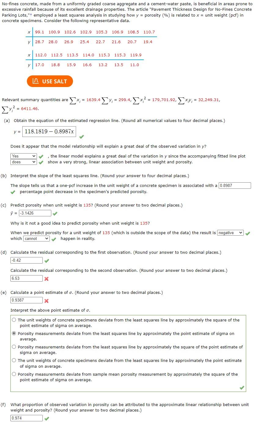 Solved No-fines concrete, made from a uniformly graded | Chegg.com