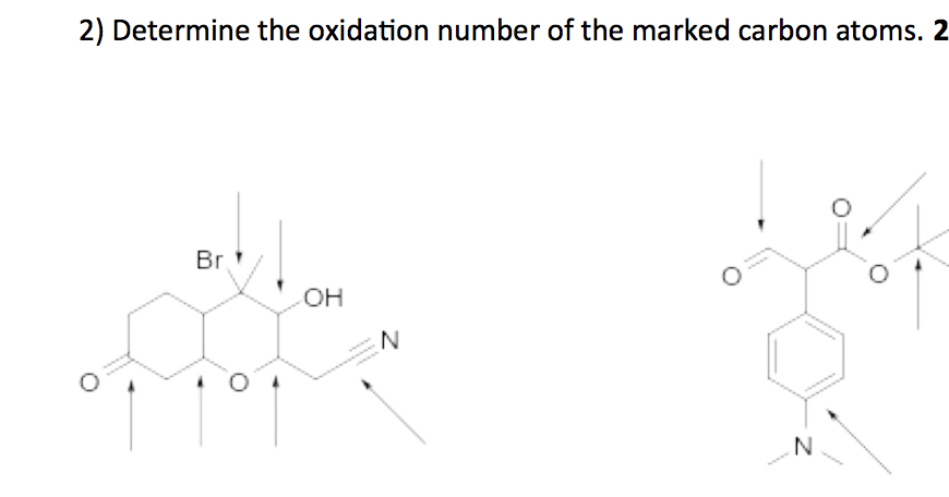 Solved 2 Determine The Oxidation Number Of The Marked
