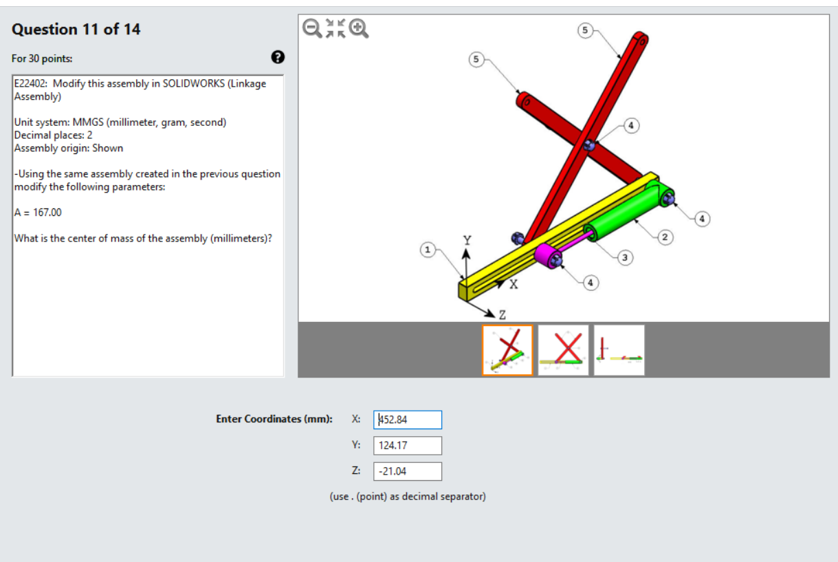 Solved E22402: Modify this assembly in SOLIDWORKS (Linkage | Chegg.com