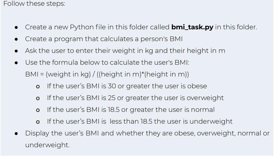 Solved Follow these steps: Create a new Python file in this | Chegg.com