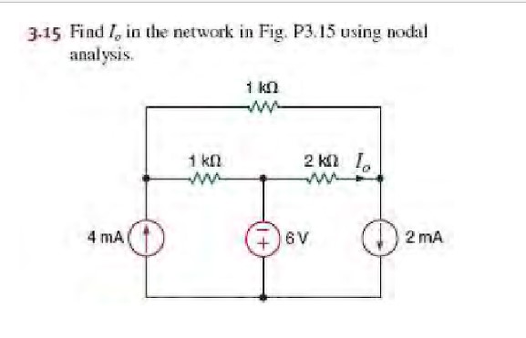 Solved 3.15 ﻿Find Io ﻿in the network in Fig. P3. 15 ﻿using | Chegg.com
