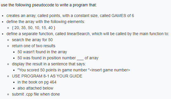Solved use the following pseudocode to write a program that: | Chegg.com