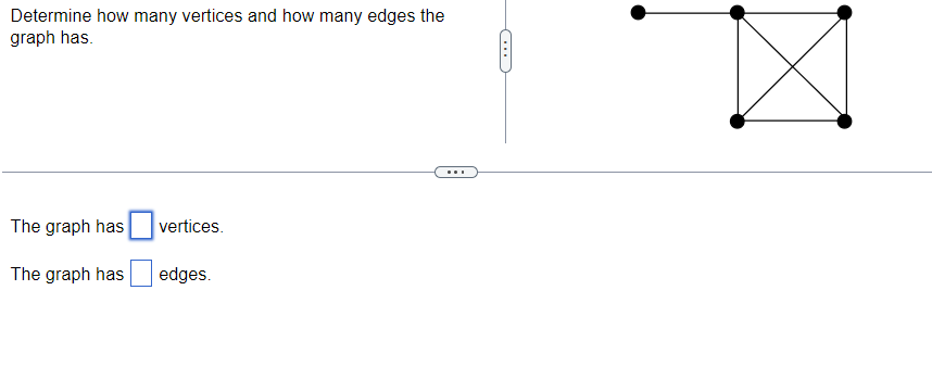 Solved Determine how many vertices and how many edges the | Chegg.com