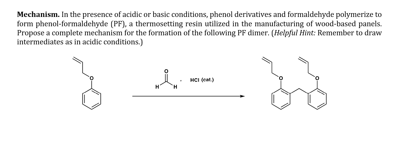 Solved Mechanism. In the presence of acidic or basic | Chegg.com