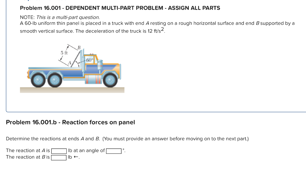 Solved Problem 16.001 - DEPENDENT MULTI-PART PROBLEM-ASSIGN | Chegg.com