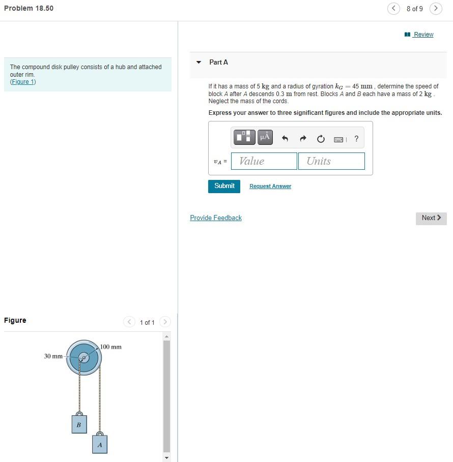 Solved Problem 18.50 8 of 9 Review Part A The compound disk | Chegg.com