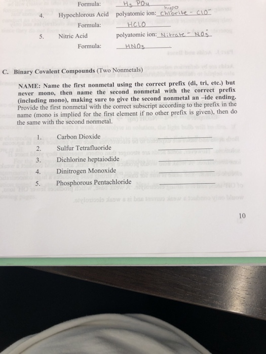 Solved Hs Pou polyatomic ion:_chioribe - cio Formula: | Chegg.com