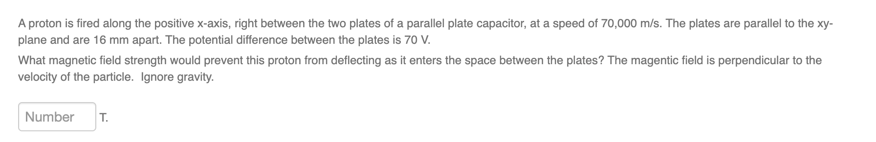 Solved A proton is fired along the positive x -axis, right | Chegg.com